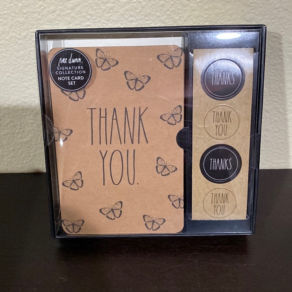 Rae Dunn | Office | Rae Dunn 2 Pack Butterfly Thank You Cards With ...